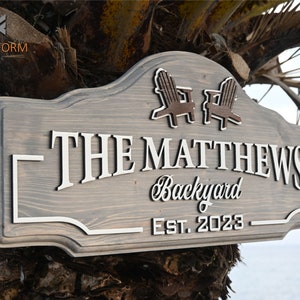 Personalized Backyard Sign, Custom Wood Sign, Backyard Decor Wood ...