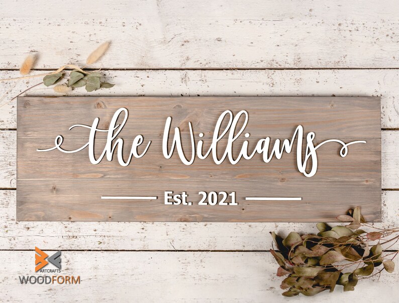 Family Name Sign Last Name Sign Custom Name Sign - Etsy
