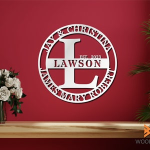 Monogram Name Sign, Custom Name Sign, Family Name Sign, Monogram Sign ...