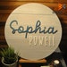 Nursery Sign, Round Nursery Sign, Baby Name Sign, Nursery Round Sign ...