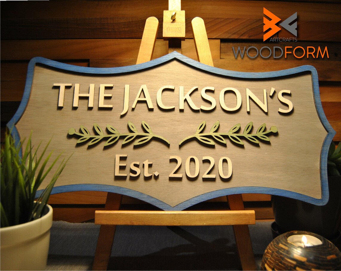 Last name sign / family name sign / home decor sign / custom | Etsy