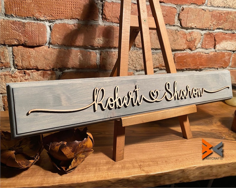 Couple Name Sign Wedding Gifts Custome Name Sign Family | Etsy