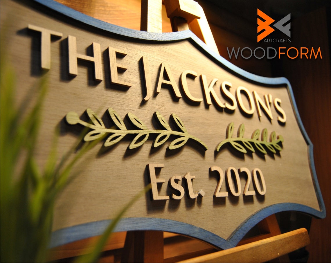 Last name sign / family name sign / home decor sign / custom | Etsy