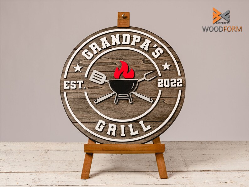 BBQ Sign Grill Sign Barbecue Sign Bar & Grill Sign Man | Etsy