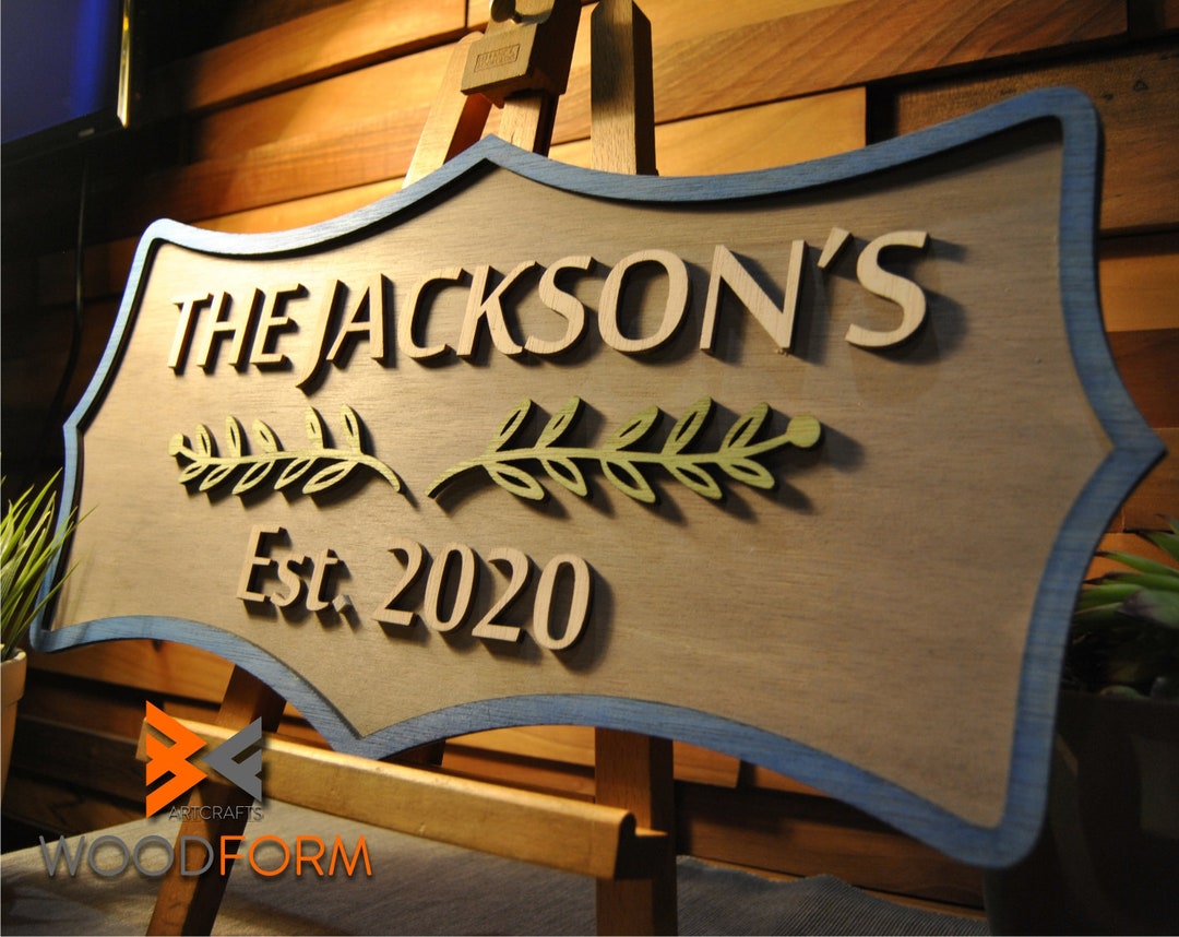 Last Name Sign / Family Name Sign / Home Decor Sign / Custom Wood Sign ...