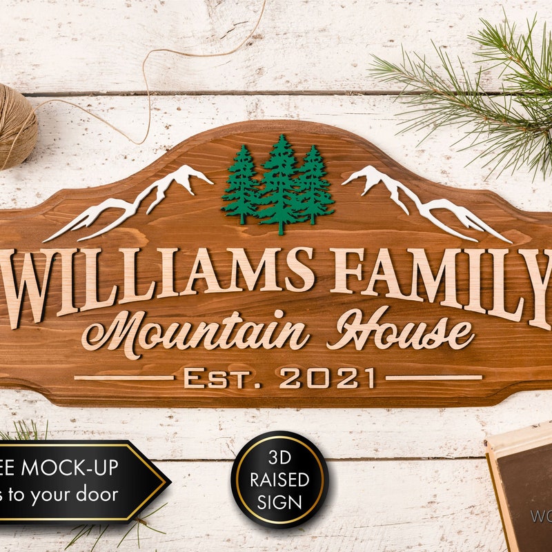 Wood Mountain House Signs - Etsy