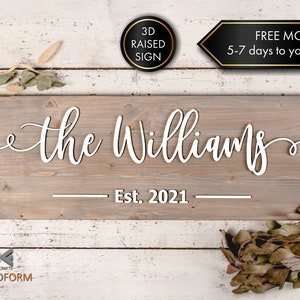 Last Name Sign - Etsy