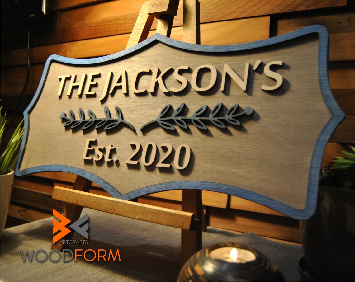 Last name sign / family name sign / home decor sign / custom | Etsy