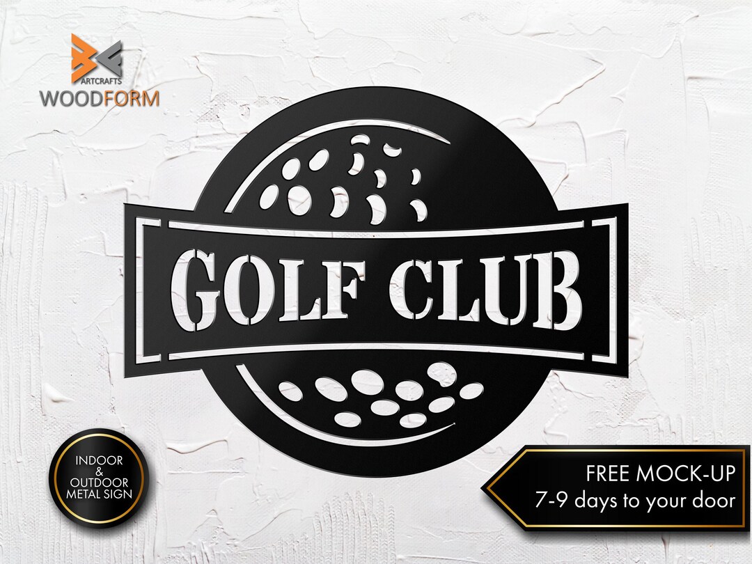 Golf Club Metal Sign, Golf Decor, Custom Golf Name Sign, Personalized ...