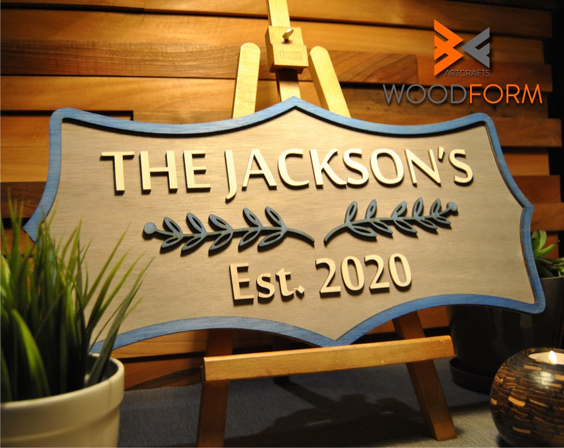 Last name sign / family name sign / home decor sign / custom | Etsy