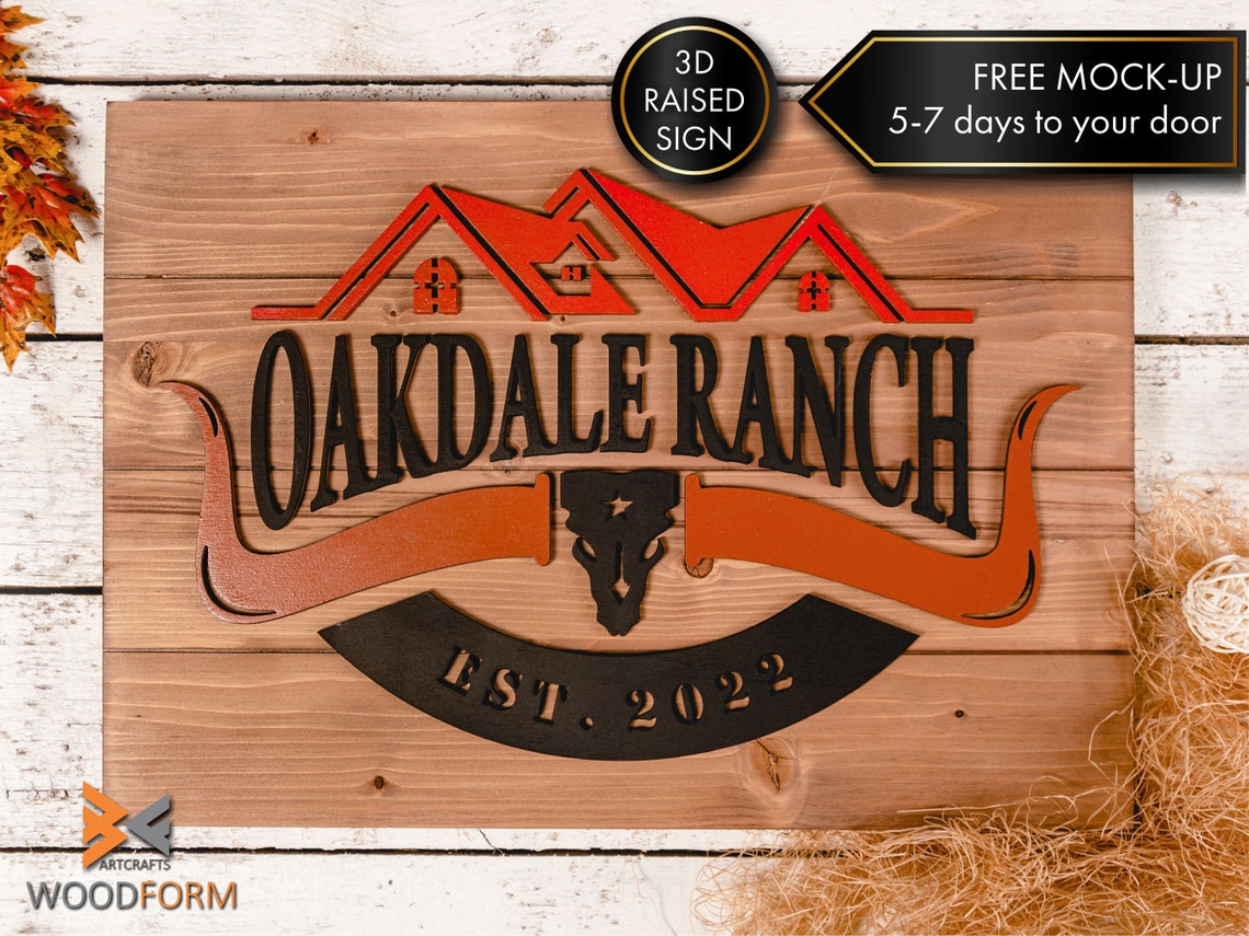 Personalized Ranch Sign Farmhouse Sign Custom Wood Sign - Etsy