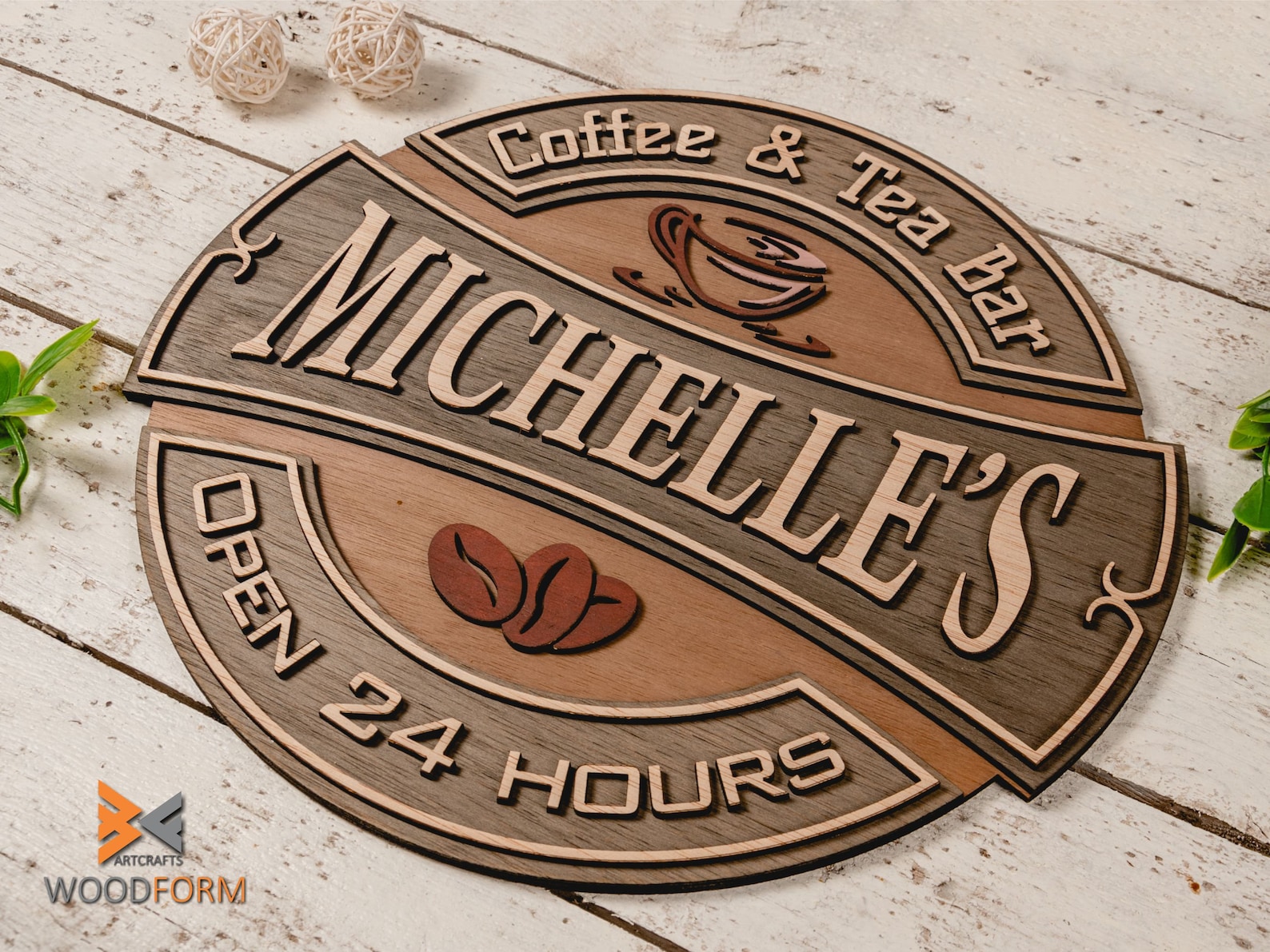 Letrero de cafetería letrero de café letrero de madera | Etsy España