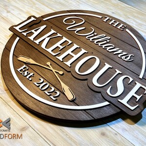 Personalized Lake House Sign for Lakehouse Decor Custom Wood Sign ...