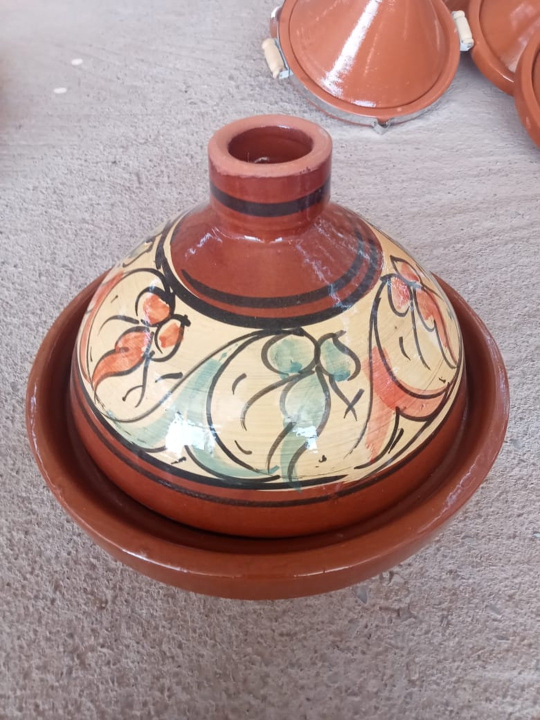 Mid Century Modern Handcrafted Moroccan Tagine - Exquisite Ceramic ...