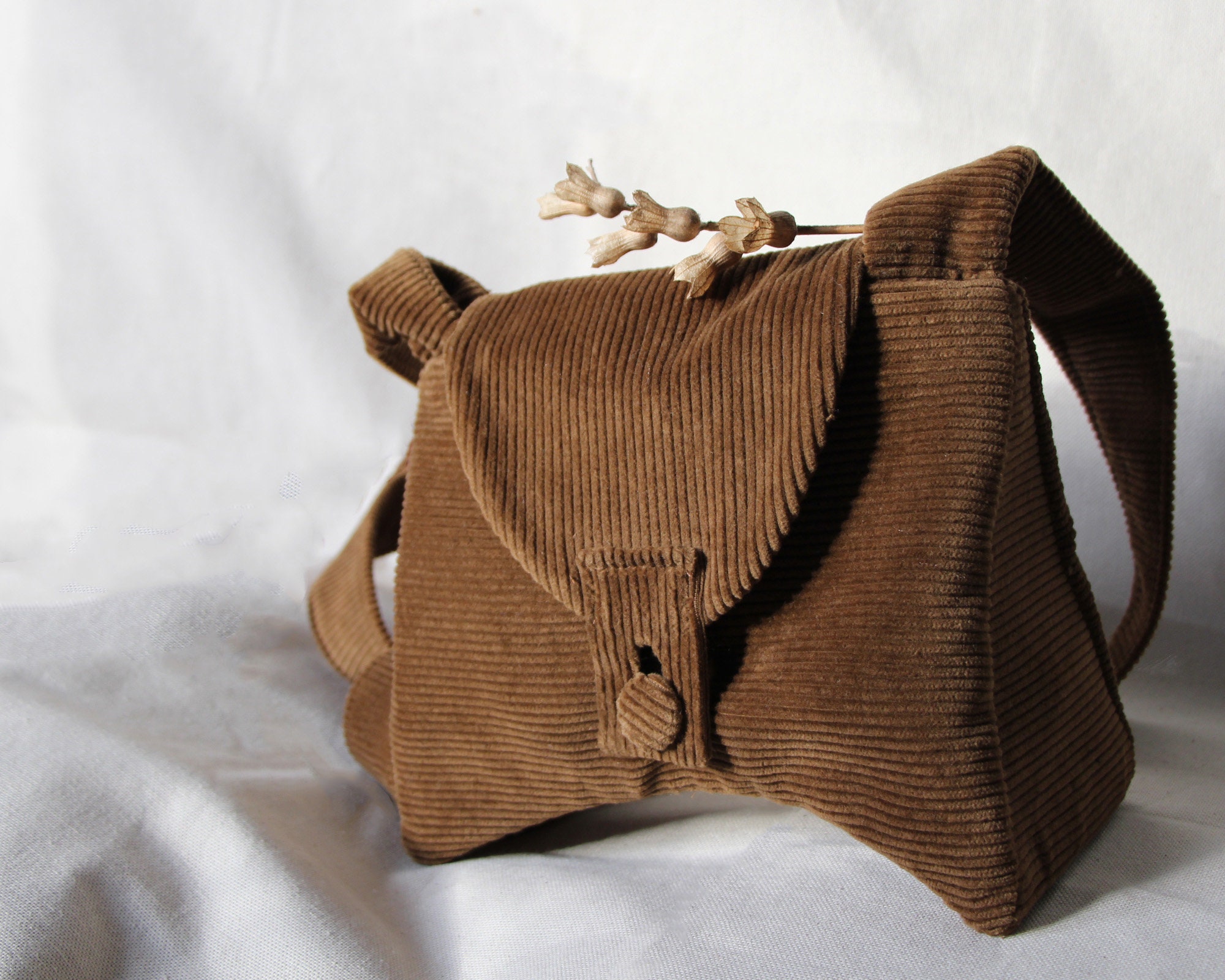 Corduroy Crossbody Bag In Various Colors With Internal Pocket Etsy