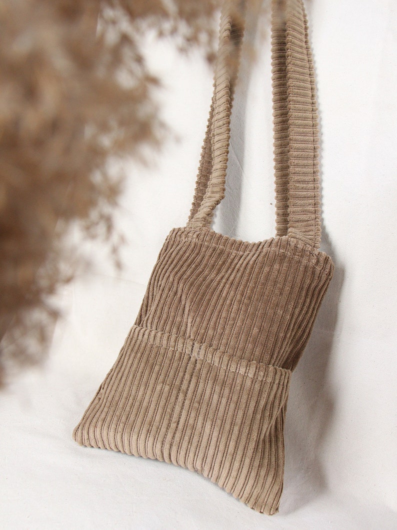 Handmade Small Corduroy Tote Bag In Various Colors With Etsy