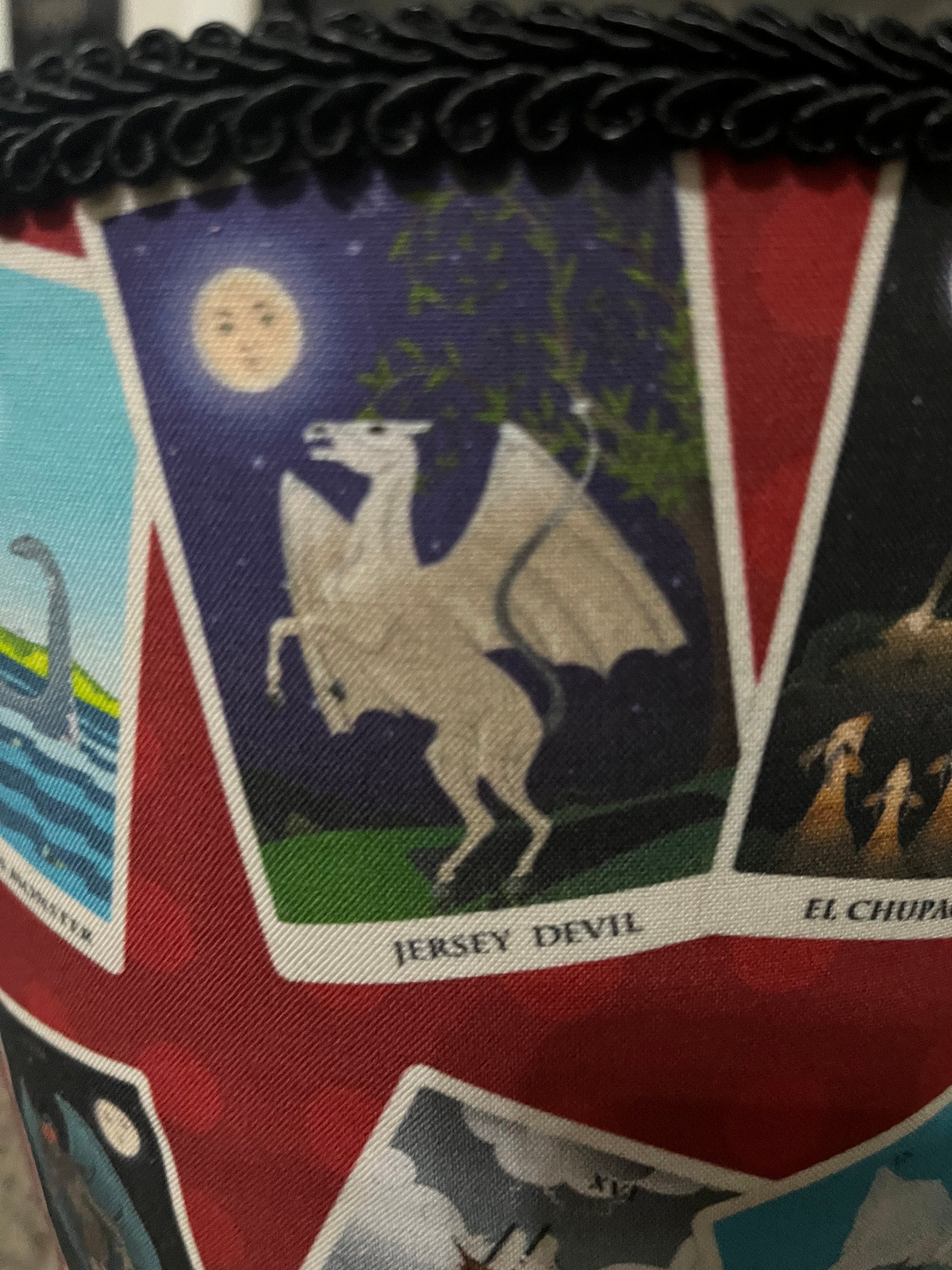 Cryptid Tarot Lamp Shade With Boudouir Trim - Etsy