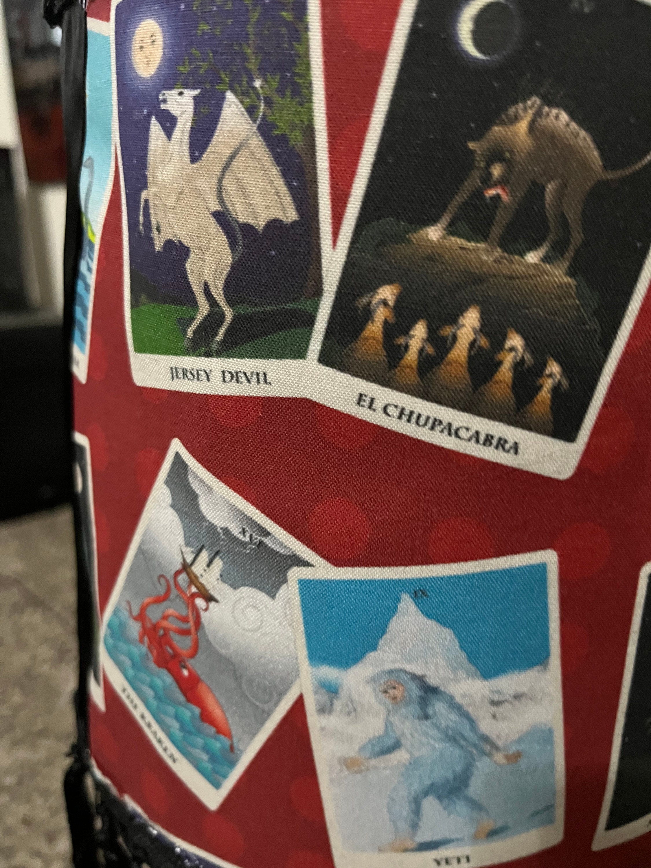 Cryptid Tarot Lamp Shade With Boudouir Trim - Etsy