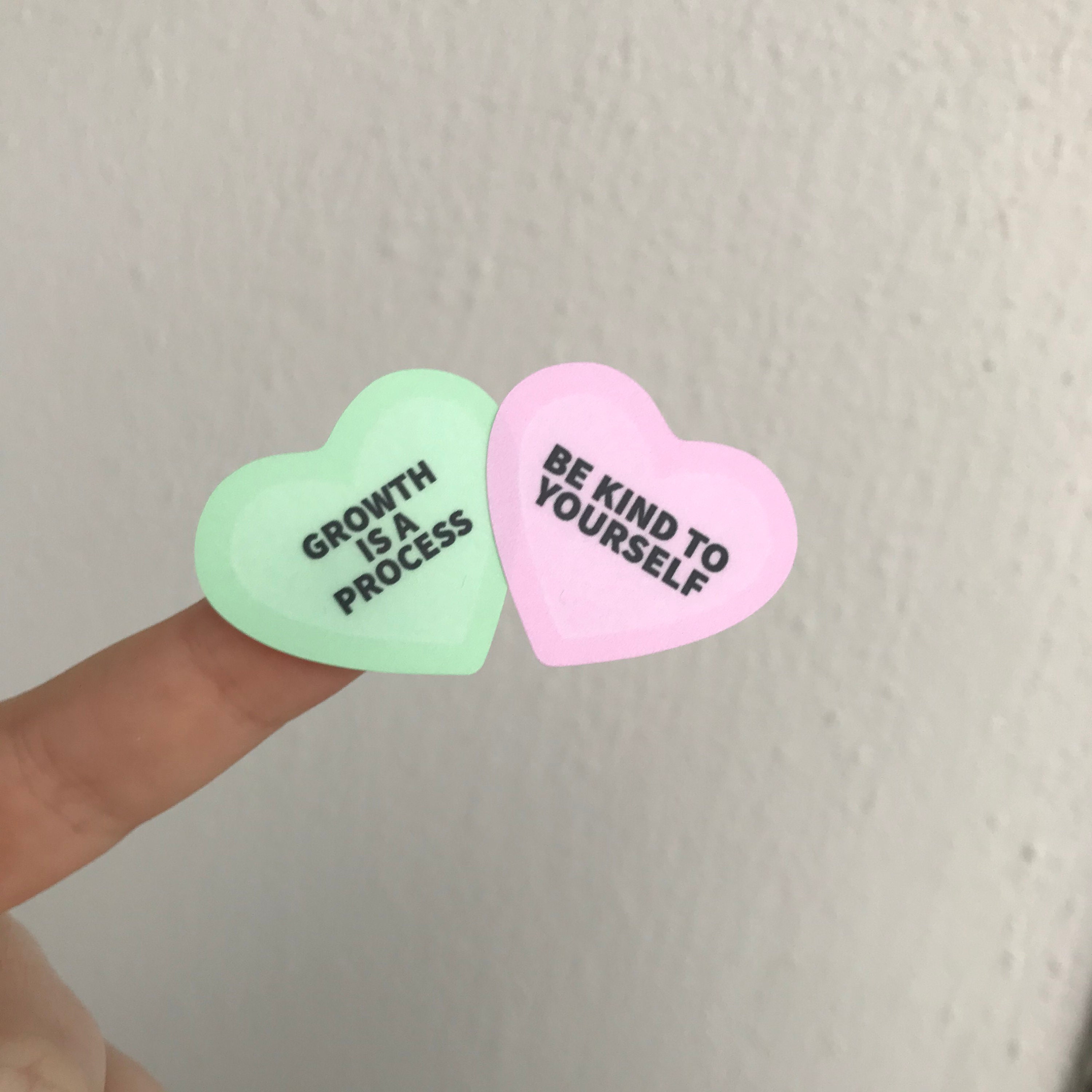 Candy Heart Affirmation Sticker Sheet - Etsy