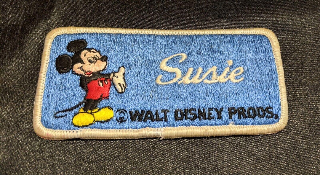 Vintage Mickey Mouse Walt Disney Productions SUSIE Name Patch 2x4 Never Used - Etsy