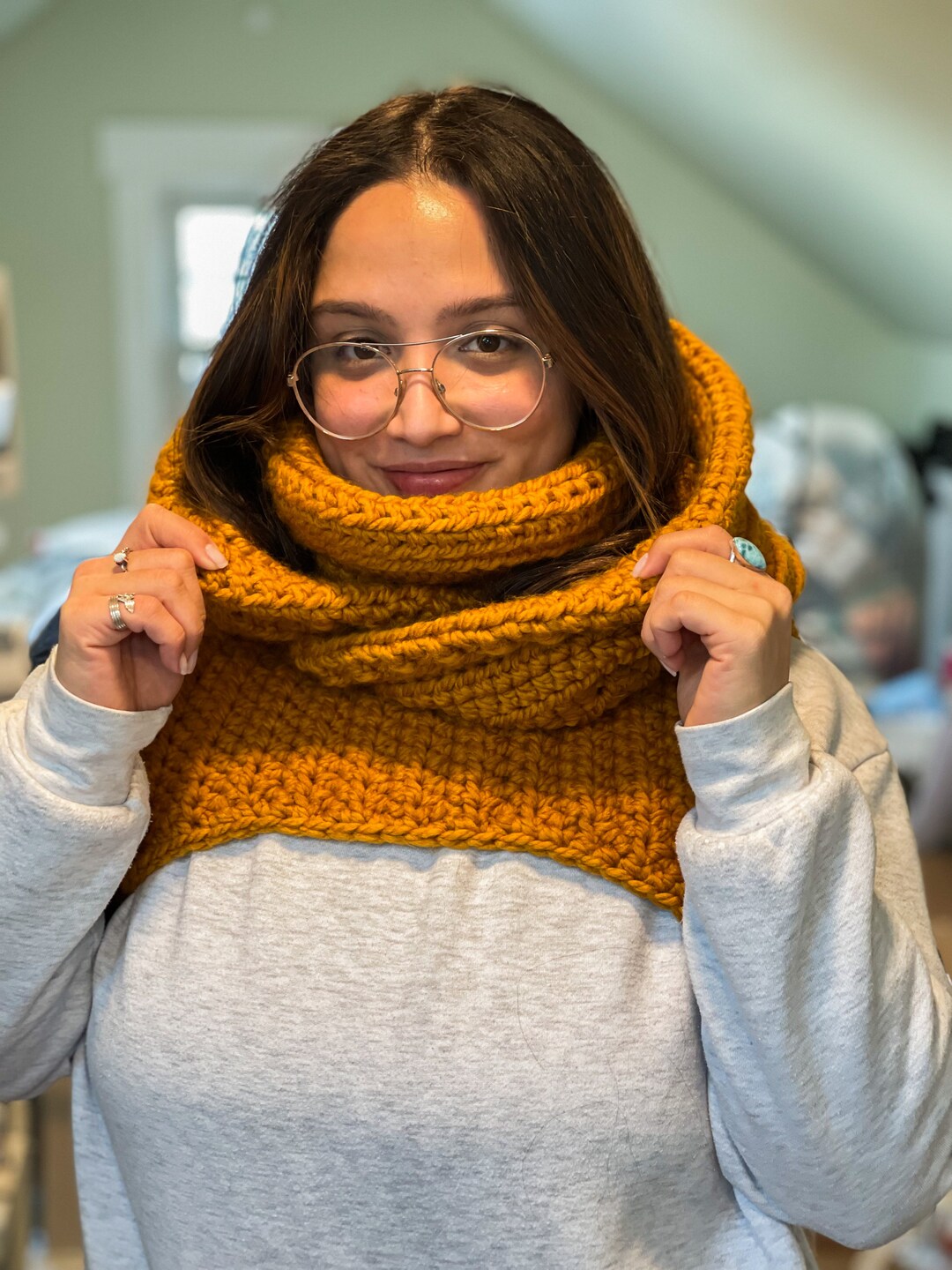 MATRIXX HOOD, Viral Hood, Seen on Instagram, Crochet Hood, Hooded Scarf ...