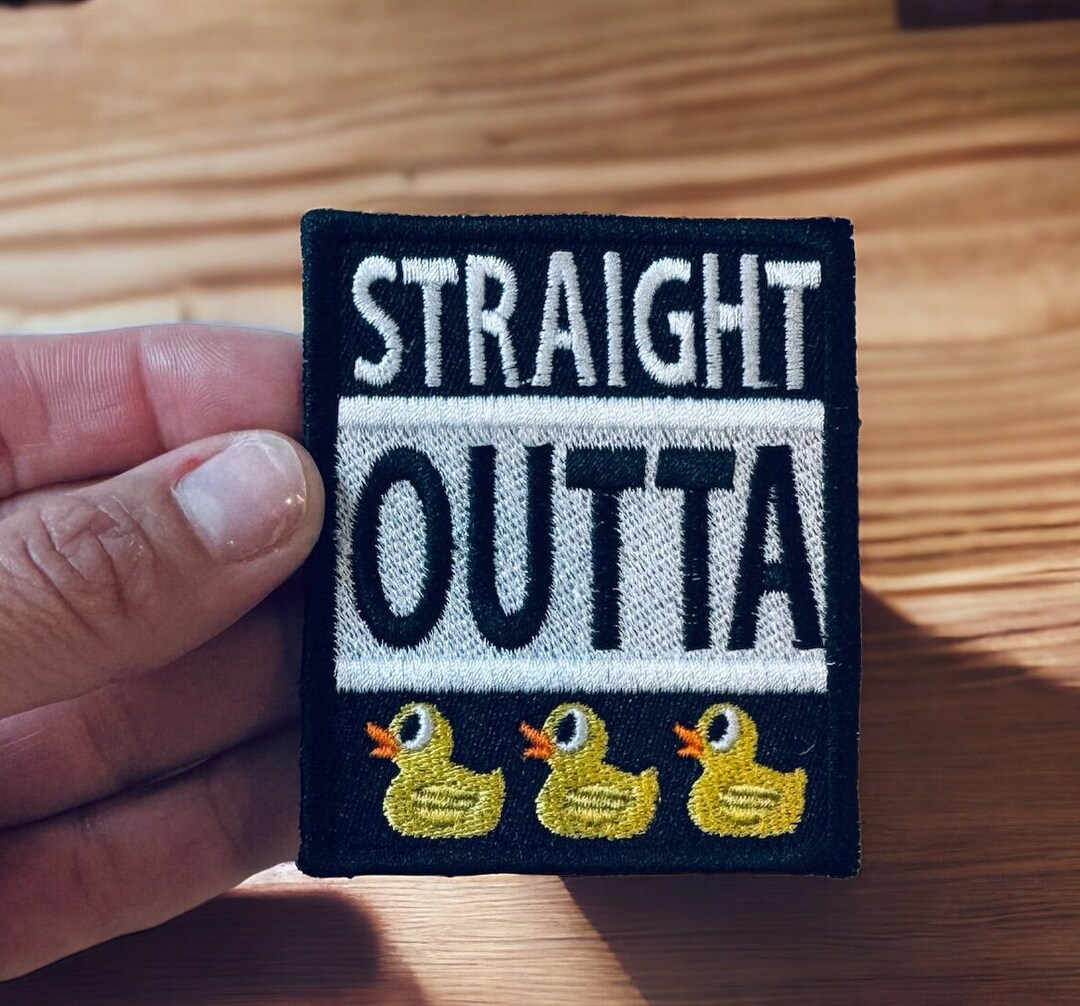 Straight Outta Ducks Patch, Duck Patch, Cute Duck Patch, Iron on Patch ...
