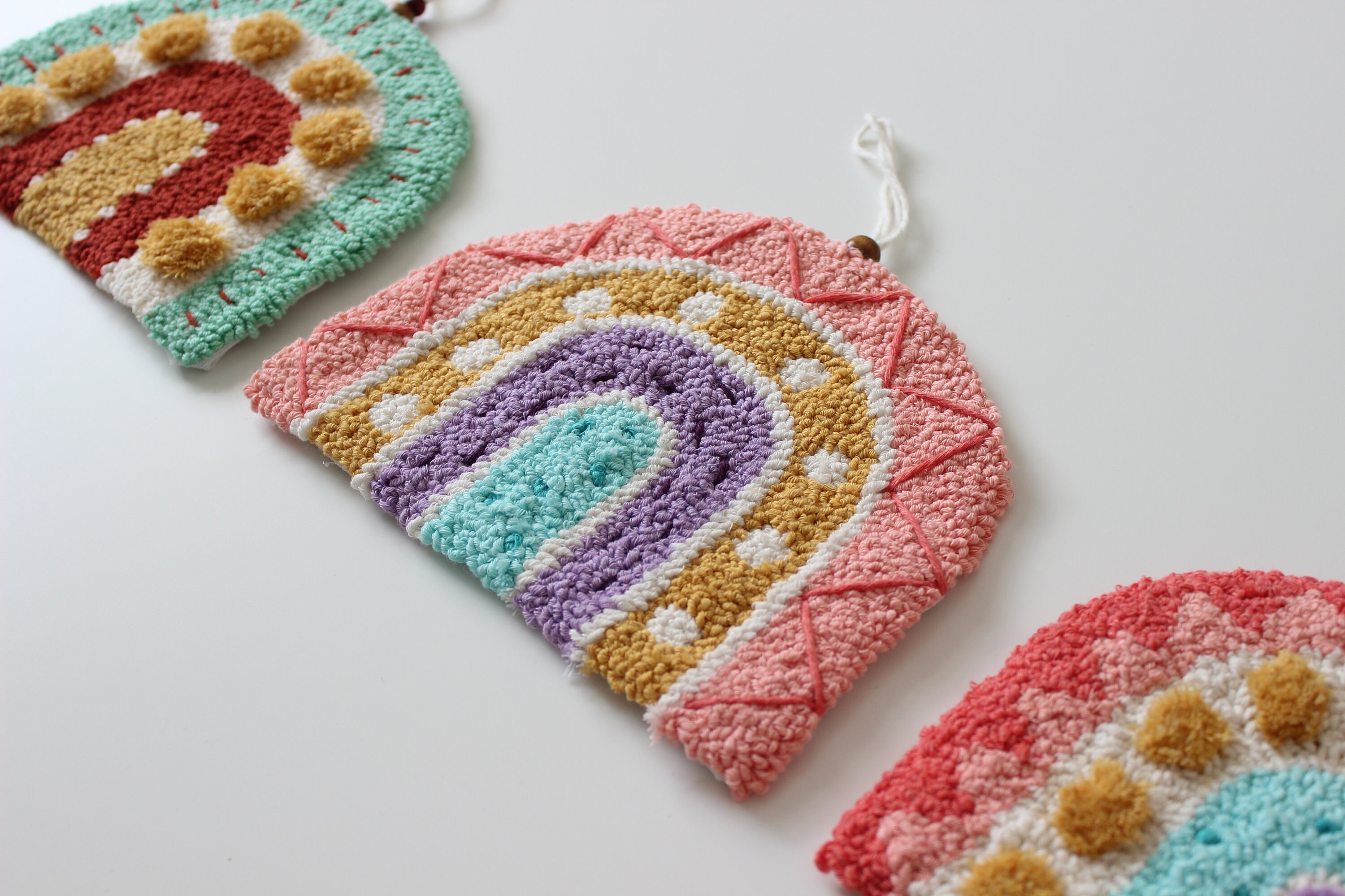 Punch Needle Rainbow Wall hanging Nursery Decoration Wall Art | Etsy