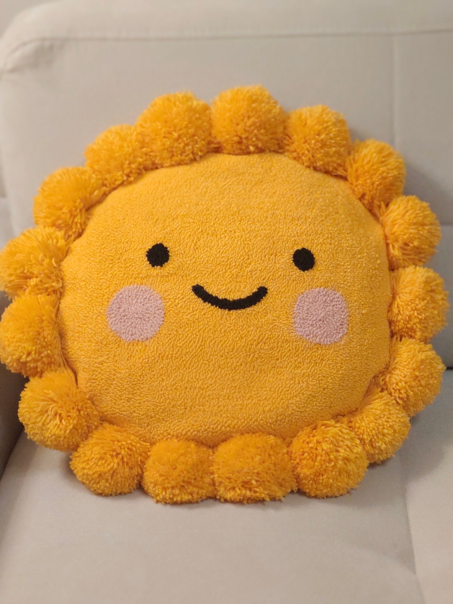 Punch Needle Sun Pillow Nursery Decoration Baby Sunny Pillow | Etsy