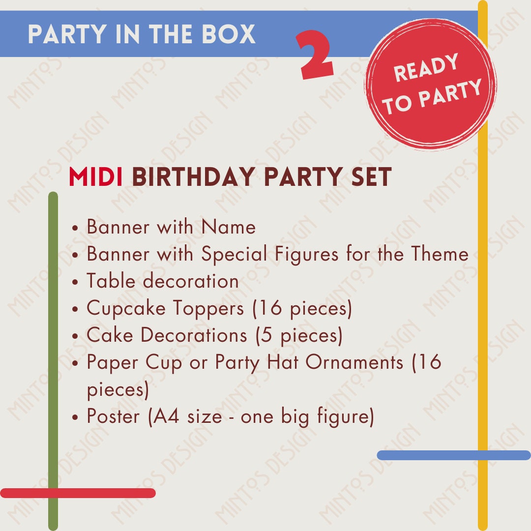 Party in the Box,birthday Party Set,kids Birthday,party Decors,banner ...