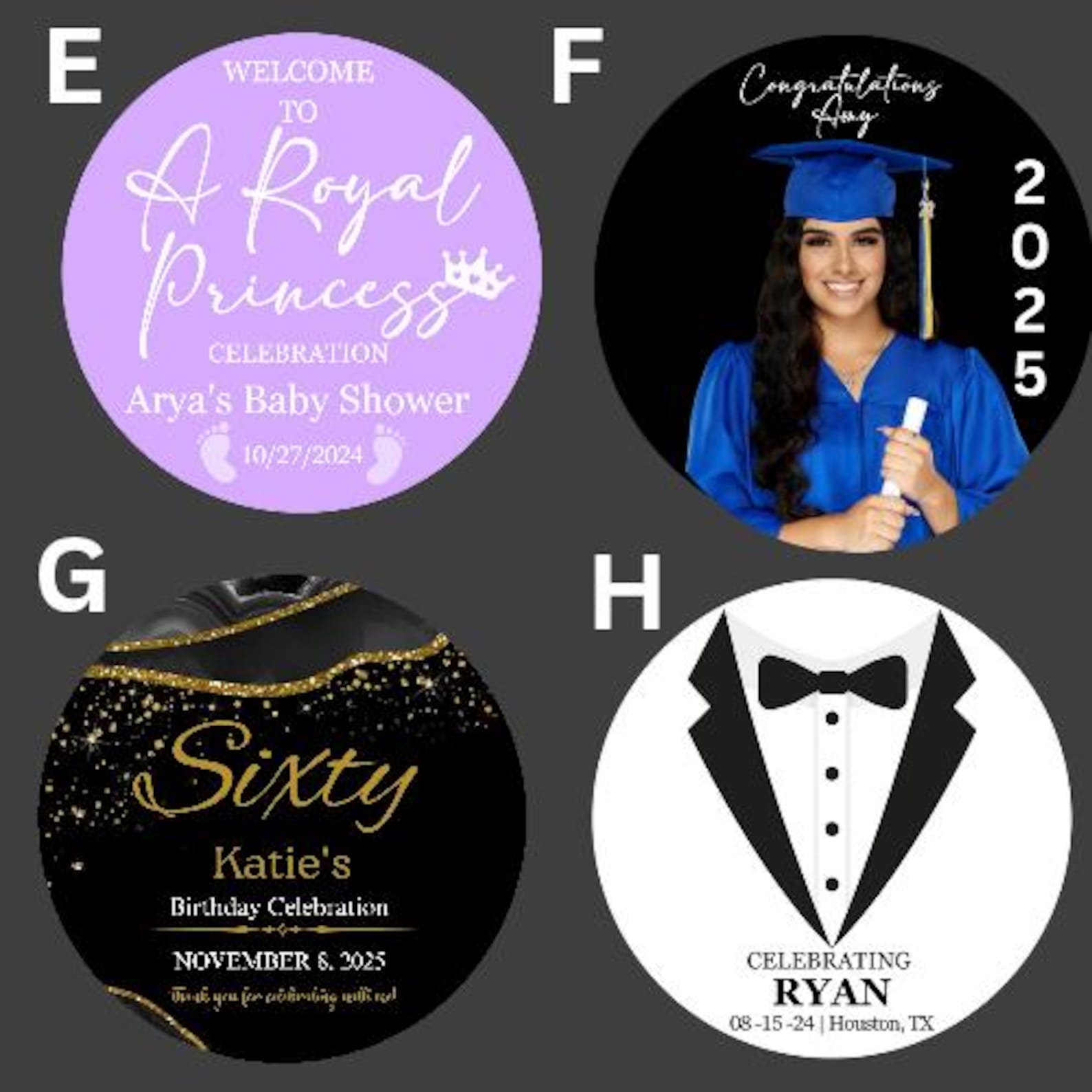Special Occasion Charger Plate Inserts - Etsy