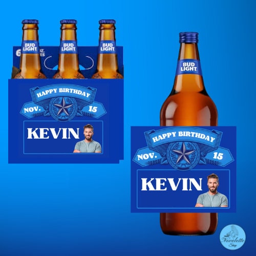 Bud Light Beer Bottle Label