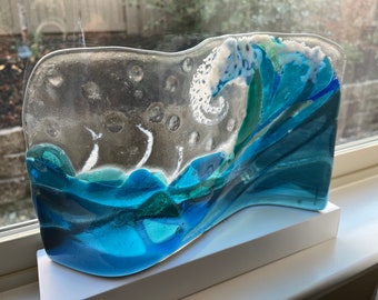 Ocean Wave Glass Art - Etsy
