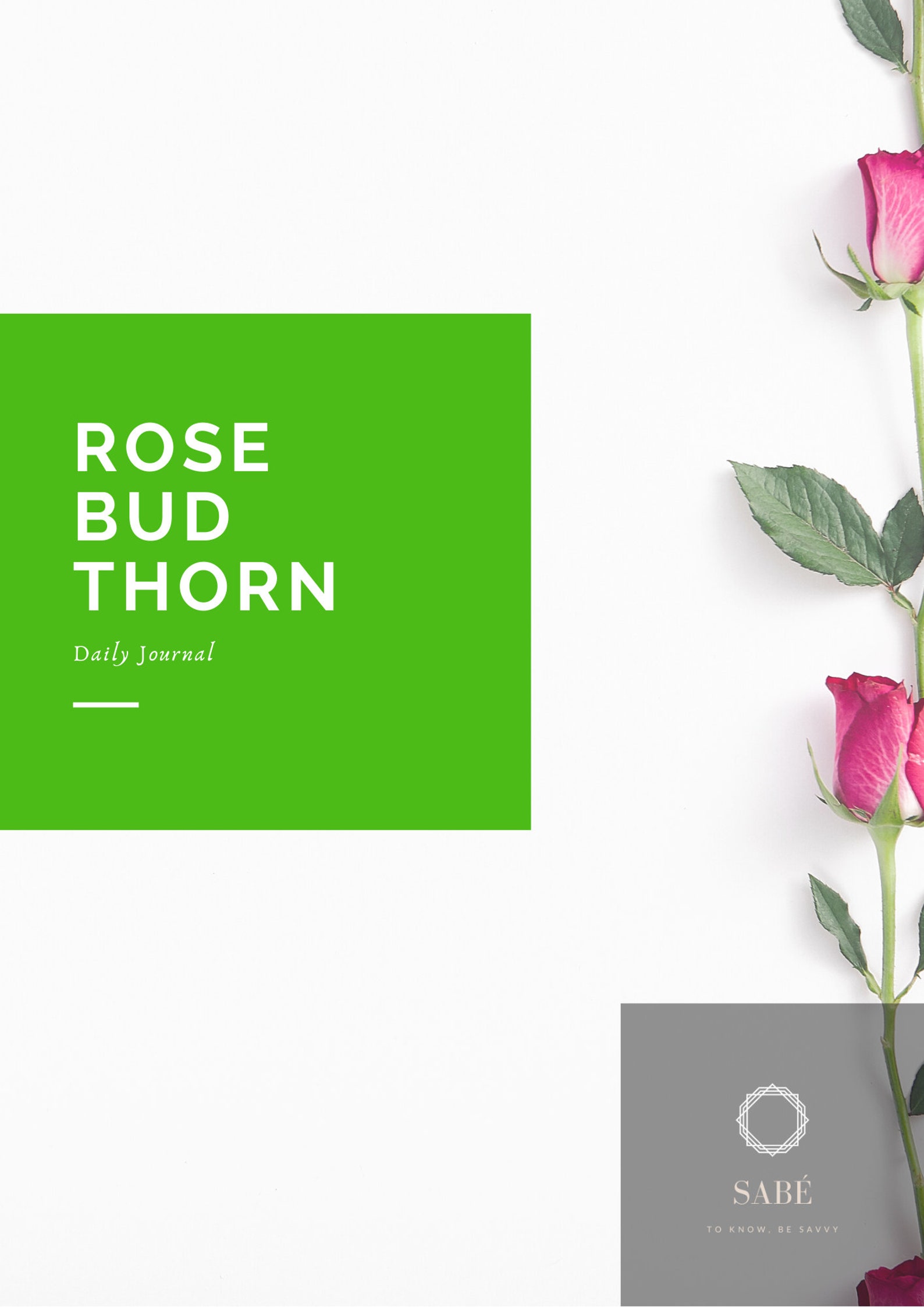 Your Rose Thorn Bud Printable Monthly Journal - Etsy
