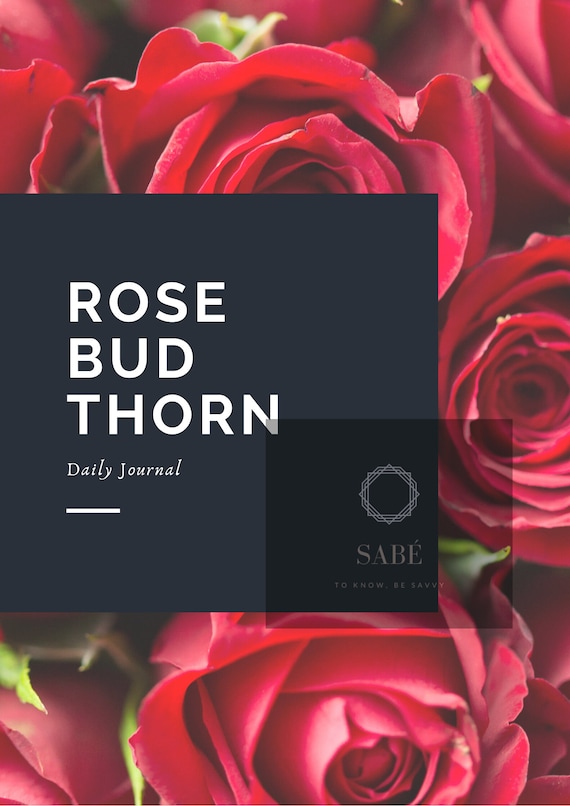 Your Rose Thorn Bud Printable Monthly Gratitude Journal | Etsy