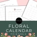 Printable Floral Calendar 12-months | Blank Calendar Templates ...
