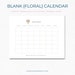 Printable Floral Calendar 12-months | Blank Calendar Templates ...