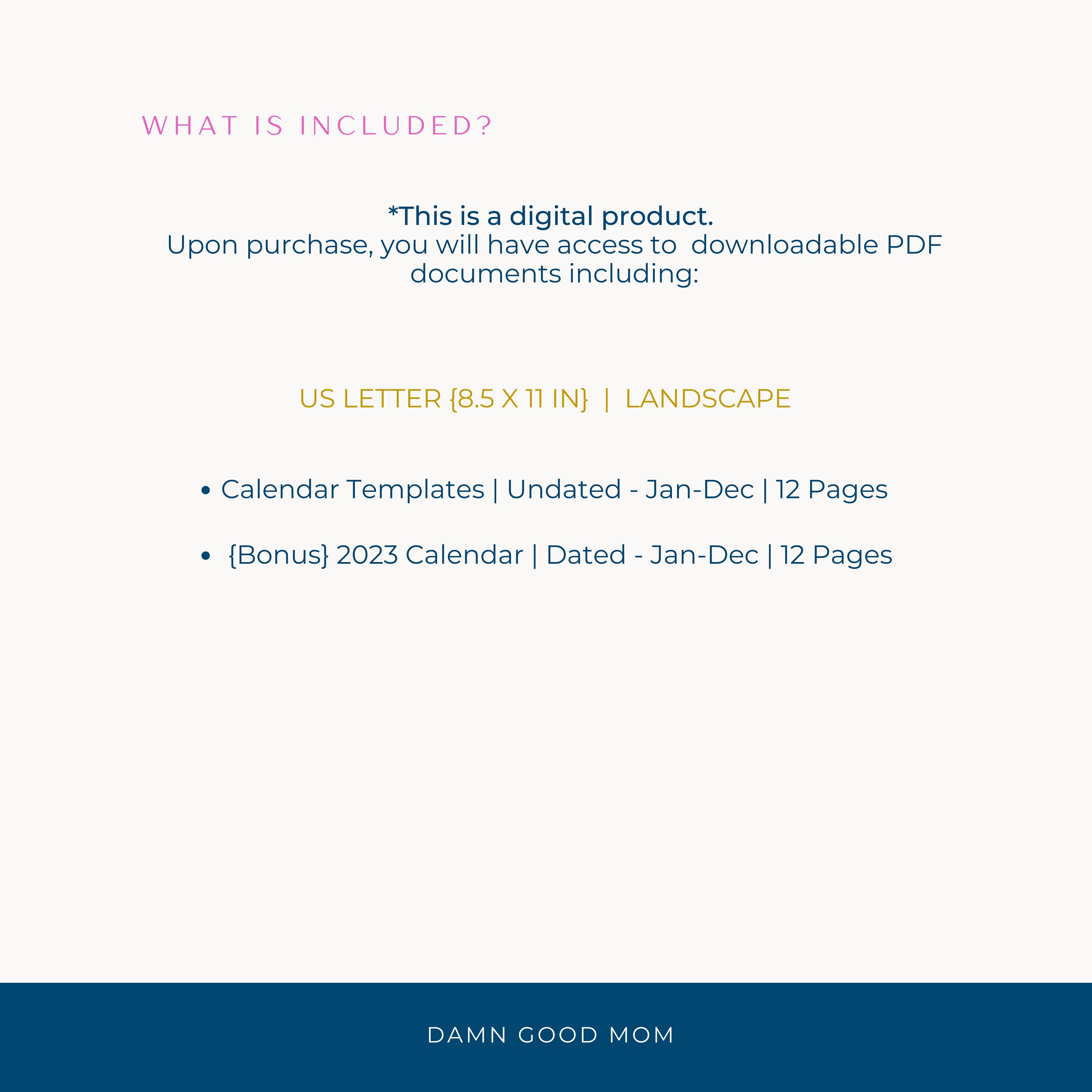 Printable Floral Calendar 12-months | Blank Calendar Templates ...