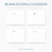 Printable Floral Calendar 12-months | Blank Calendar Templates ...
