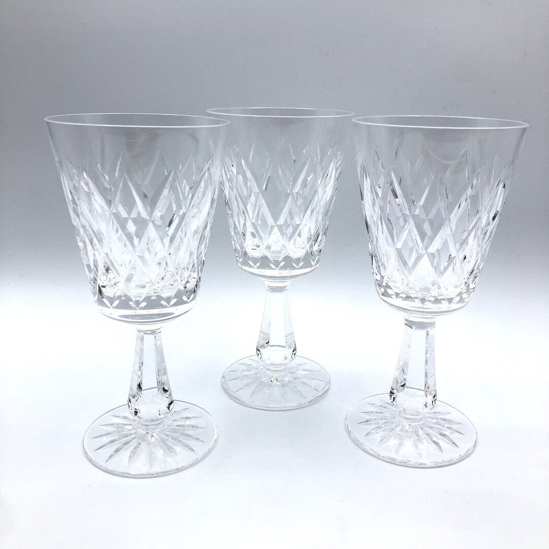 3 Vintage Waterford Irish Crystal KINSALE Claret Wine Glasses 6 In - Etsy