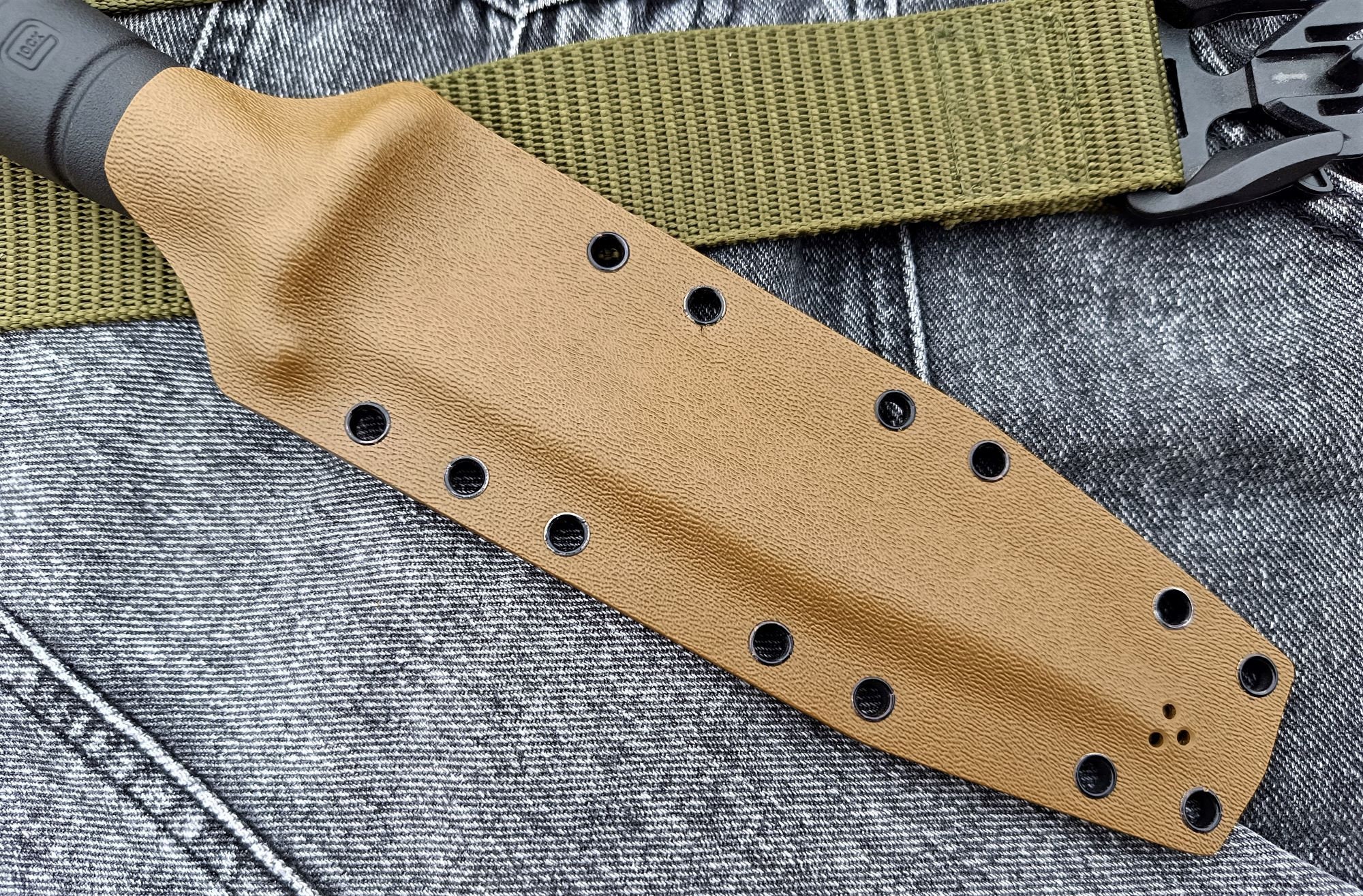 Kydex Sheath for Glock 78/81 Knife. Coyote Color. Handmade Tactical ...
