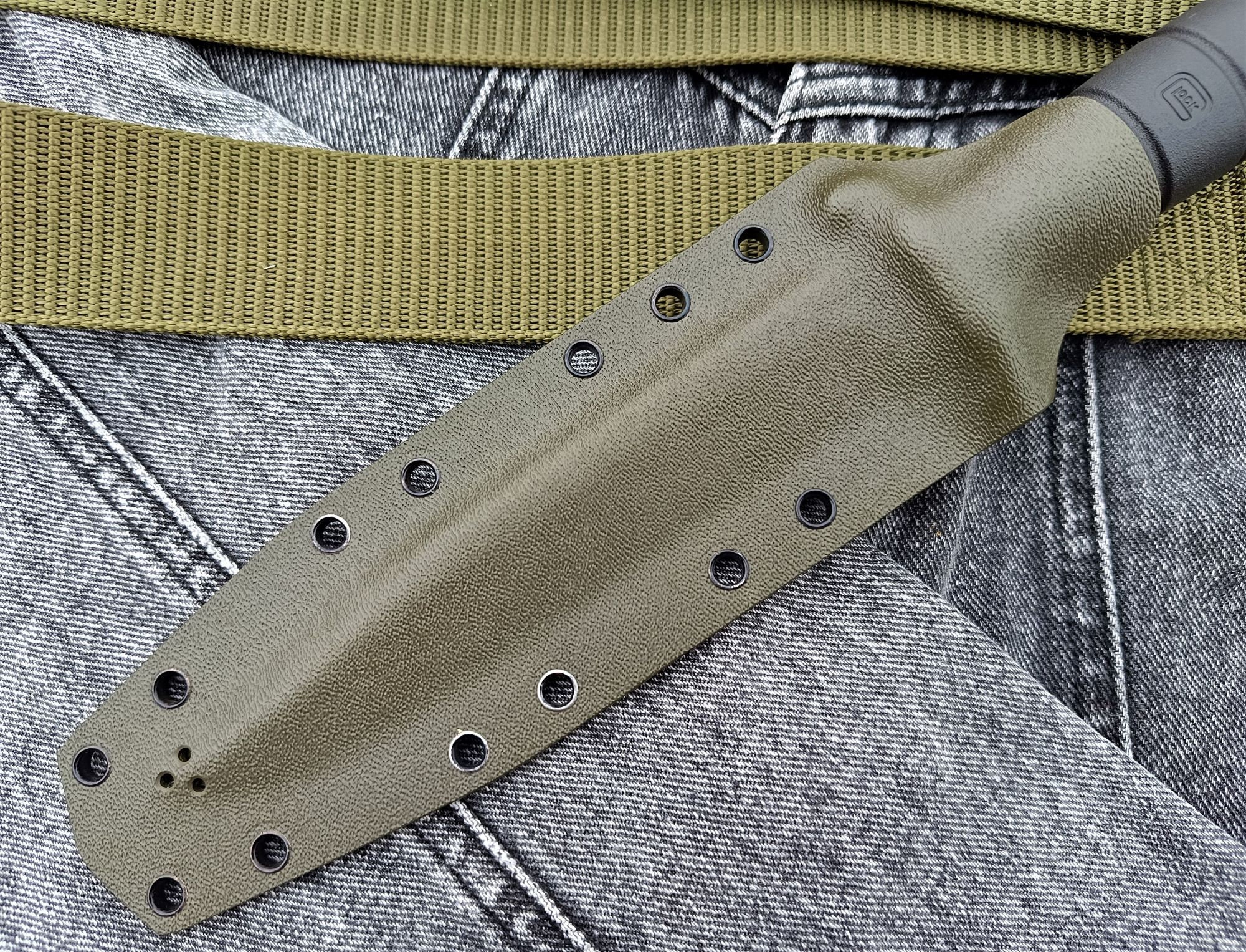 Glock 78/81 Custom Olive Kydex Sheath. Only the Scabbard. Scabbard With ...