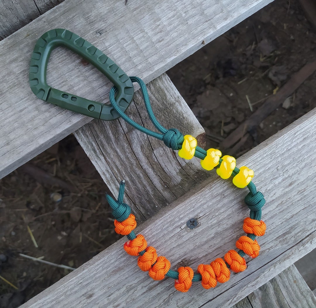 A Long Lanyard Made of Paracord. Lanyard With Carabiner. Lanyard With ...