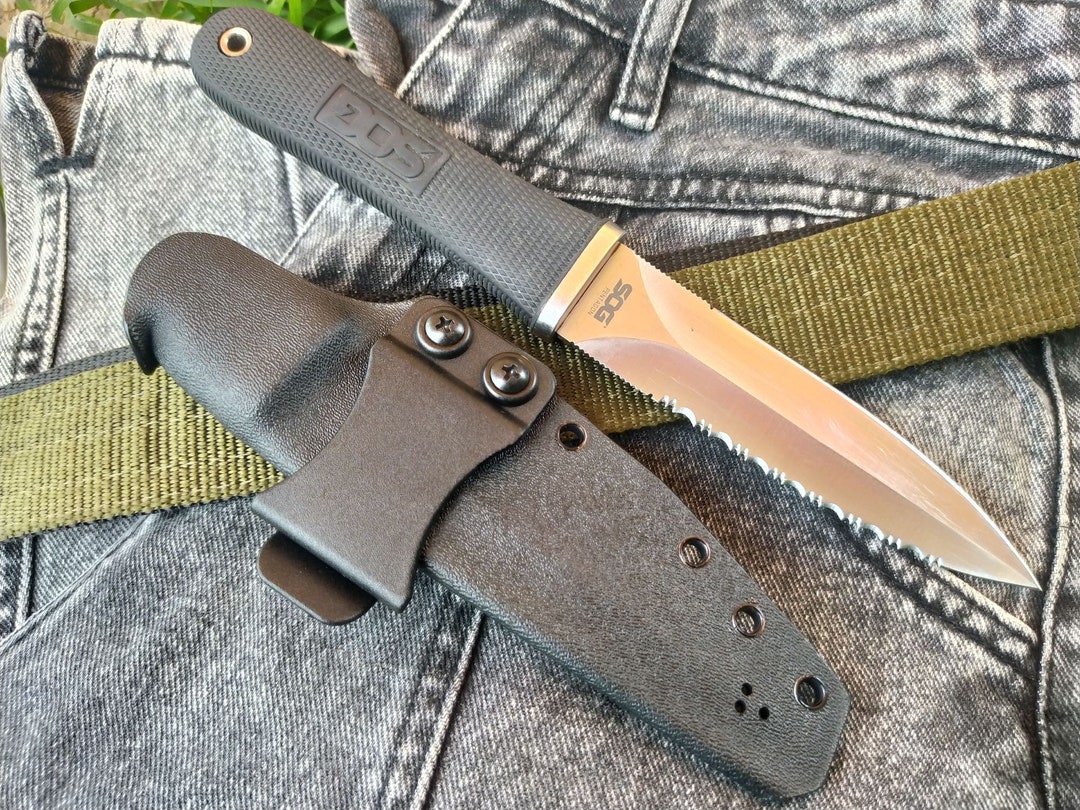 Compact Kydex Sheath for the Sog Pentagon Knife. Sheath Made of Black ...
