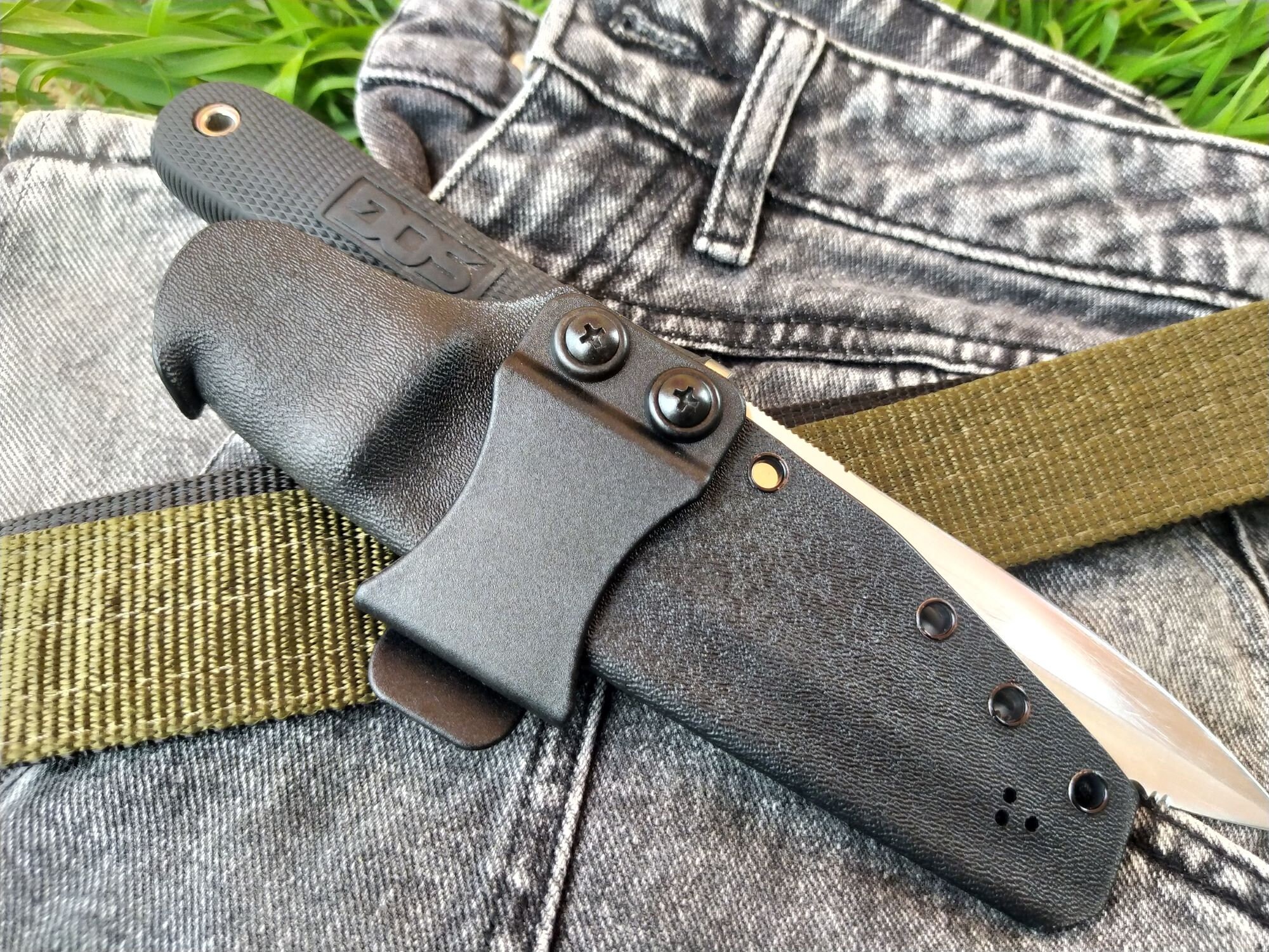 Compact Kydex Sheath for the Sog Pentagon Knife. Sheath Made of Black ...
