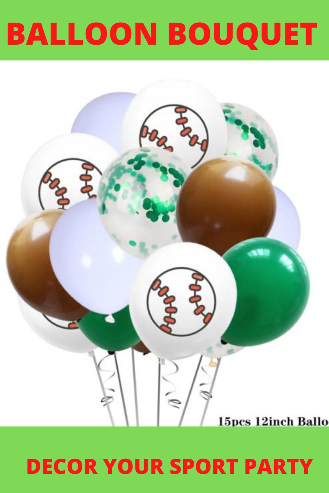 Baseball Balloon Bouquetbaseball Balloons Bundle Baseball - Etsy