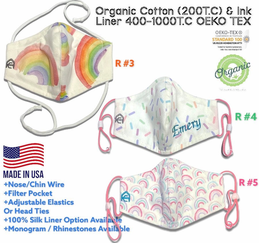 Rainbows. Sprinkles. Organic Cotton Hybrid Face Mask. - Etsy