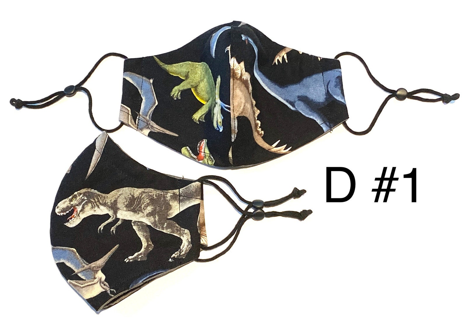 Dinosaurs Pattern. 3D Hybrid Face Mask Customized for Adults & Children ...