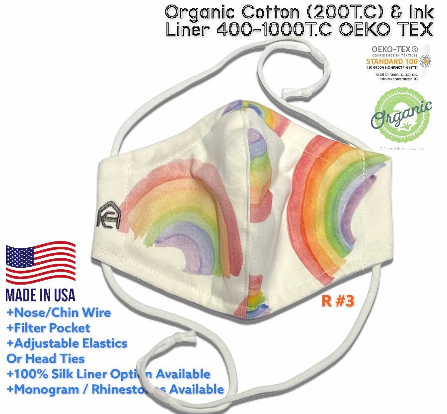 Rainbows. Sprinkles. Organic Cotton Hybrid Face Mask. - Etsy