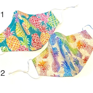 Pineapple Pattern. 3D Face Mask Customized for Adults & Children ...