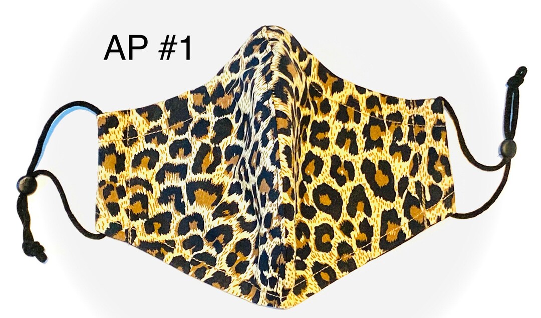 Leopard Pattern. 3D Face Mask Customized for Adults & Children Handmade ...